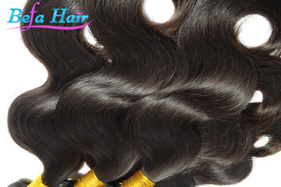 Eurasian Virgin Hair Natural Color Human Hair Weft Body Wave Steam Processed