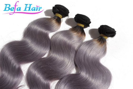 Menschliche Haar-Erweiterungs-graue Haar-Körper-Welle Jungfrau Ombre Remy fest
