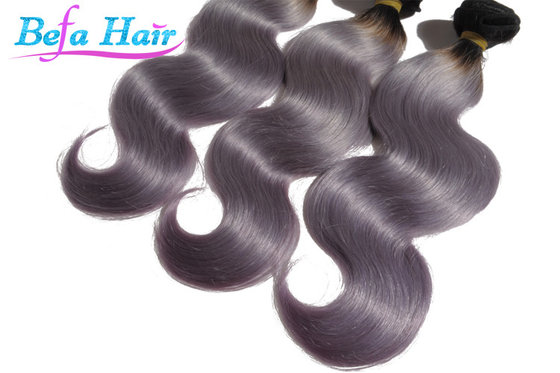Menschliche Haar-Erweiterungs-graue Haar-Körper-Welle Jungfrau Ombre Remy fest