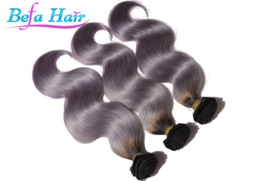 Menschliche Haar-Erweiterungs-graue Haar-Körper-Welle Jungfrau Ombre Remy fest