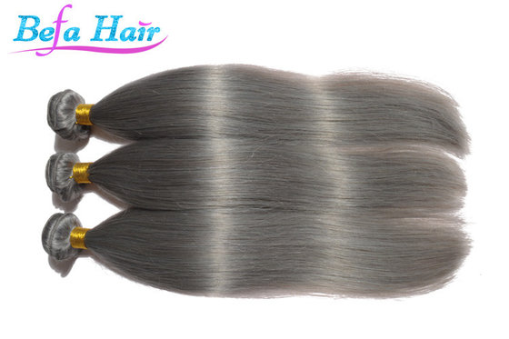 Menschliche gerades Haar-europäische Menschenhaar-Erweiterungs-graues Haar Remy