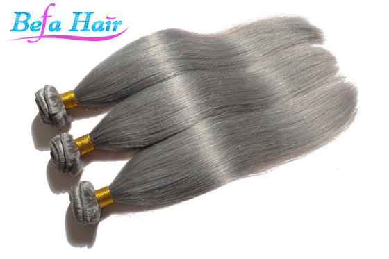 Menschliche gerades Haar-europäische Menschenhaar-Erweiterungs-graues Haar Remy