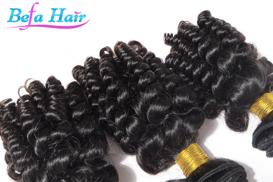Natural Black Brown Mongolian Hair Weave No Tangle 1.5m-2m Width