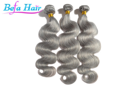 Grey Brazilian Hair Body Wave Elegante Hair Extensions Long Lasting