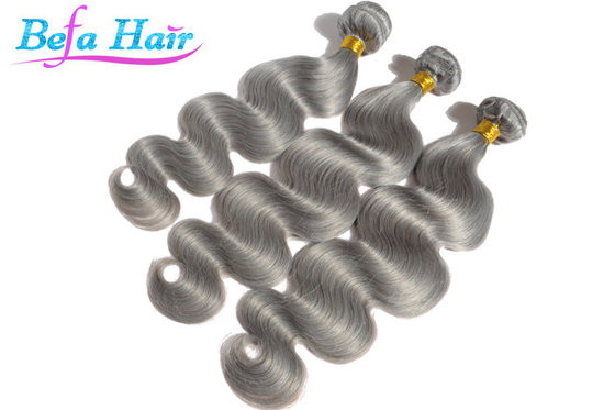 Grey Brazilian Hair Body Wave Elegante Hair Extensions Long Lasting