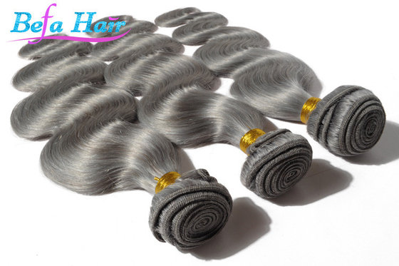 Grey Brazilian Hair Body Wave Elegante Hair Extensions Long Lasting
