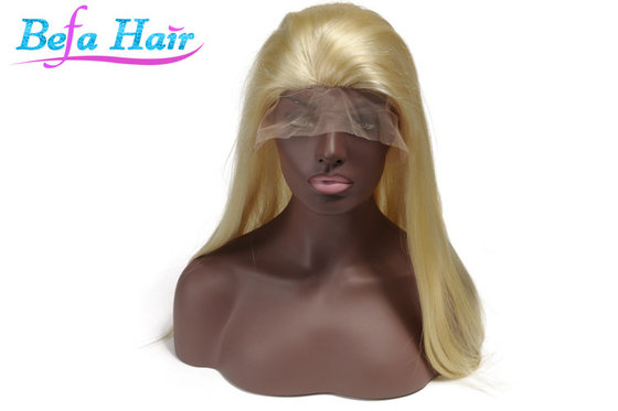 Menschenhaar-Spitze-Front-Perücken-gerades Haar der blondes Haar-Farbe613# mit Clipn