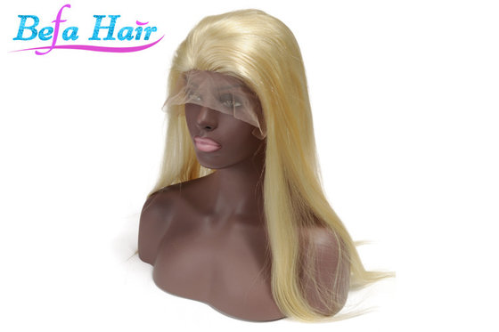 Menschenhaar-Spitze-Front-Perücken-gerades Haar der blondes Haar-Farbe613# mit Clipn