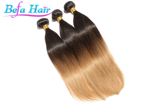 Straight Color 1b/27 Ombre Hair Extensions Weft Ombre Virgin Hair