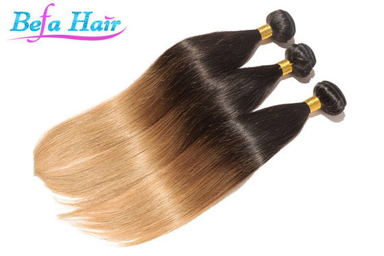Gerade Haar-Luxuserweiterungen Ombre Remy färben gefärbtes Farbhaar 1b/27