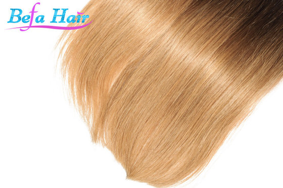 Gerade Haar-Luxuserweiterungen Ombre Remy färben gefärbtes Farbhaar 1b/27