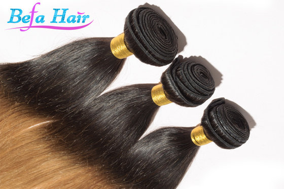 Gerade Haar-Luxuserweiterungen Ombre Remy färben gefärbtes Farbhaar 1b/27