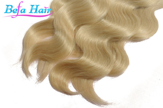 Kein Haar-Erweiterungs-Körper-Wellen-blondes Luxushaar Verwicklung Ombre Remy
