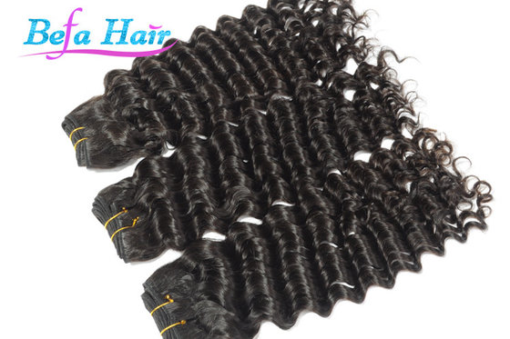100% Unprocessed 30 inch Deep Wave Malaysian Virgin Hair Extensions For Black Women