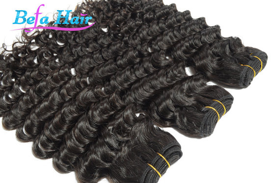 Nice 12" 14" Deep Wave Cambodian Hair Bundles Double Wefted Hair Extensions
