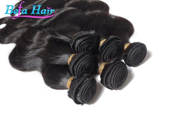 7A Grade Natural black Peruvian Human Hair Extensions Wefts For Ladies