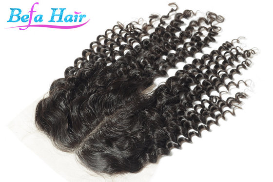 Grade 7A Malaysian Deep Curl Lace Closure Human Hair 22'' / 24''