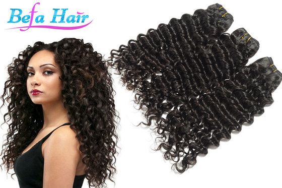 100% Unprocessed Brazilian Deep Wave Virgin Hair 14 Inch Hair Extensions