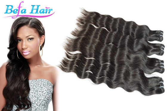 14" 15" wirkliches indisches Jungfrau-Haar-natürliche Wellen-Haar-Erweiterungen für schwarze Frauen