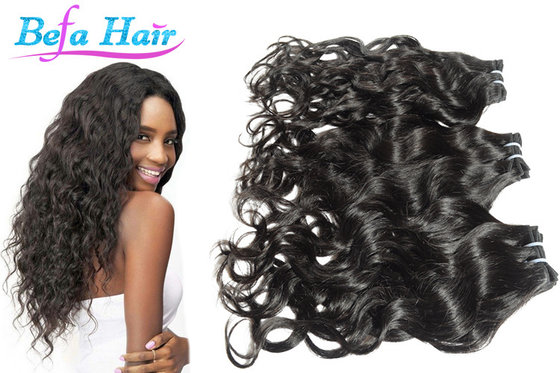 Colored Ombre / Bright Red Hair Extensions , Kinky Curl / Body Wave Human Hair