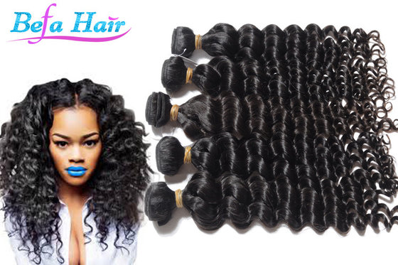 Wet And Wavy Deep Wave Peruvian Human Hair Extensions with Full Cuticles