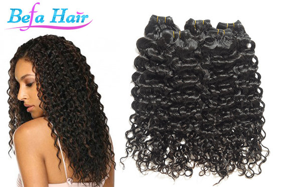 Customized 36 Inch Mixed Color Hair Extensions Curly Malaysian Hair Weave