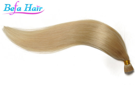 100% Virgin Copper Red / Yellow Keratin Tip Hair Extensions Straight Human Hair