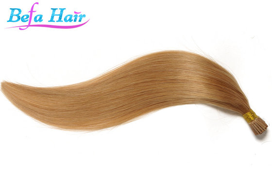 White Girl Remy Tip Hair Extensions European / Malaysian Virgin Hair 99J# 27# 60#
