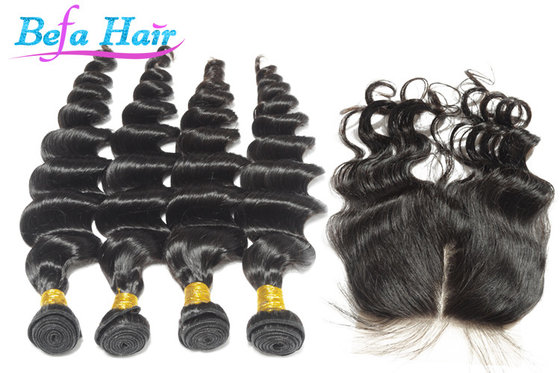 Paquets lâches brésiliens à la mode de cheveux de vague de 22 pouces avec de doubles couches
