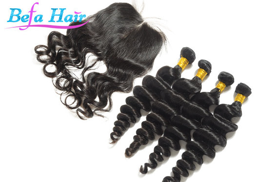 Paquets lâches brésiliens à la mode de cheveux de vague de 22 pouces avec de doubles couches