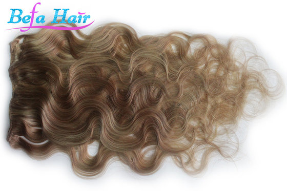 Human Hair Body Wave Clip In Hair Extension No Shedding No Tangle