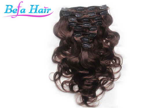 Human Hair Body Wave Clip In Hair Extension No Shedding No Tangle