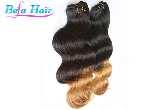 Customized Two Tone Color Hair Extensions , Grade 7A 100 Indian Remy Human Hair