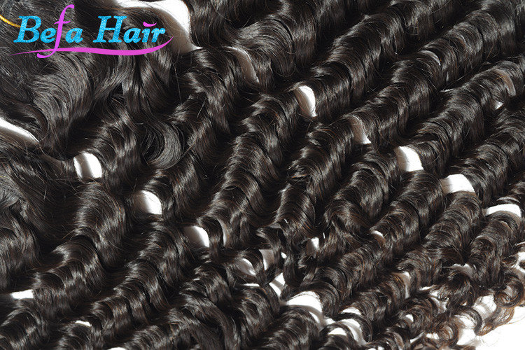 18" Deep Wave Eurasian Human Hair Virgin One Donor Hair No shedding