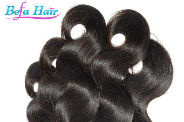 Eurasian Virgin Hair Natural Color Human Hair Weft Body Wave Steam Processed