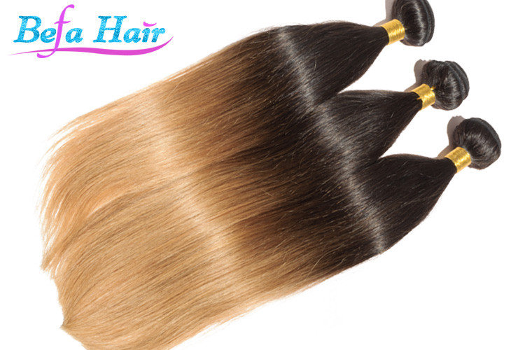 Straight Color 1b/27 Dip Dye Hair Extensions No Easy Shedding