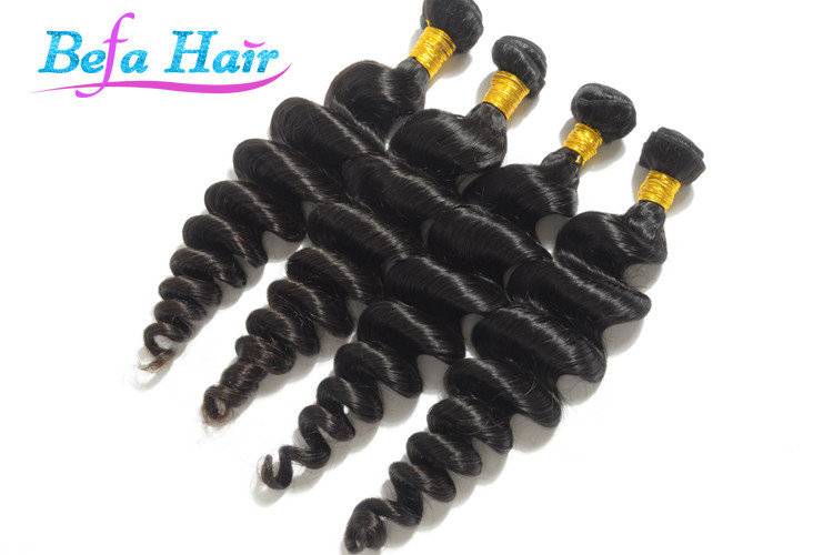 Smooth 26" 28" Loose Wave Cambodian Hair Bundles Grey / Natural Red Hair Extensions