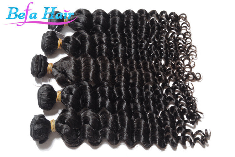 Natural Black Grade 7a Virgin Hair Wet And Wavy Hair Extensions 15 inch