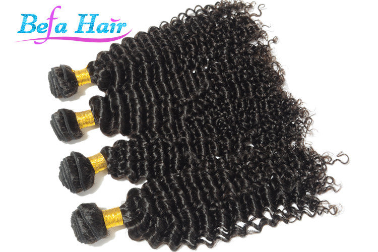 Grade 7A Cambodian Human Hair Kinky Curly Hair Weaves With Full Cuticles Intact​