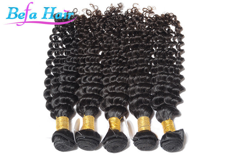 100% Real Cherry Red / Blonde Deep Wave Hair Extensions For Black Women