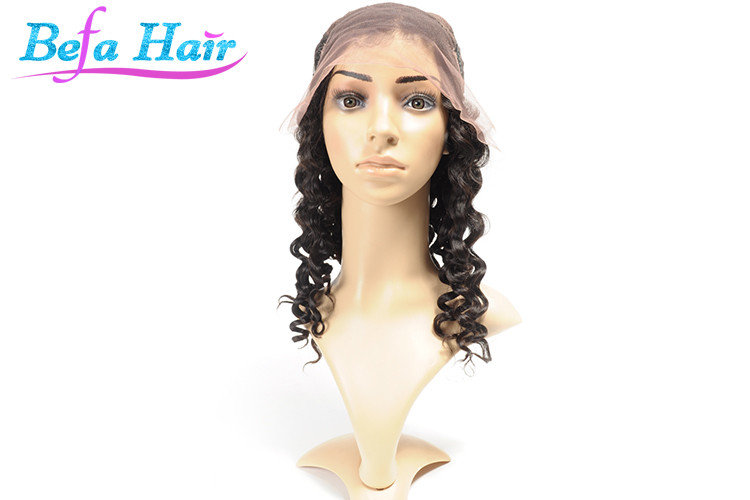 Sexy Ladies Smooth Deep Wave Human Hair Custom Full Lace Wigs With No Tangle
