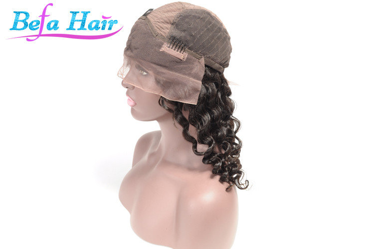 Customized Deep Wave / Straight 100 Human Hair Lace Front Wigs With No Chemical