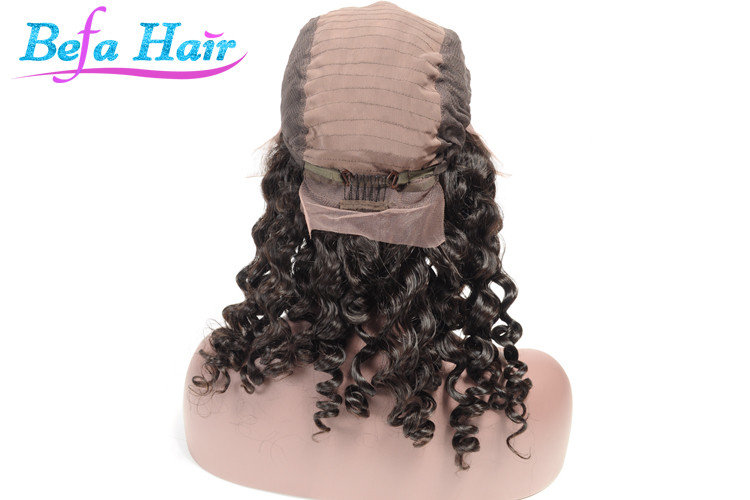 10 Zoll-tiefe Welle brasilianisches/Inder Remy-Haar-Spitze-Front-Perücken für schwarze Frauen