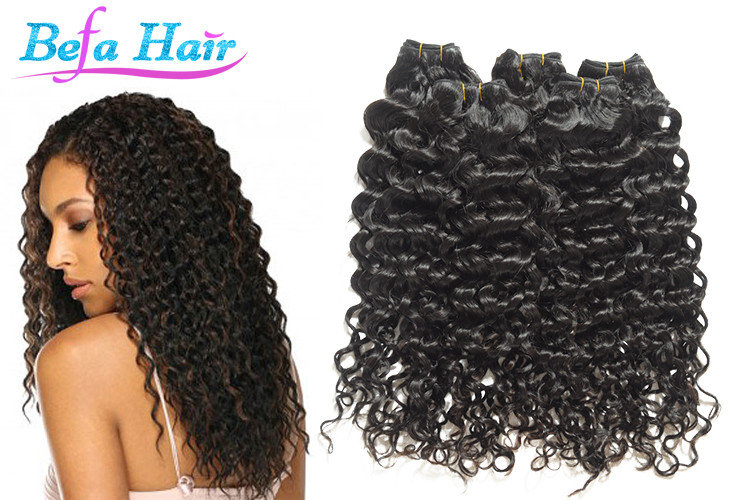 Customized 36 Inch Mixed Color Hair Extensions Curly Malaysian Hair Weave