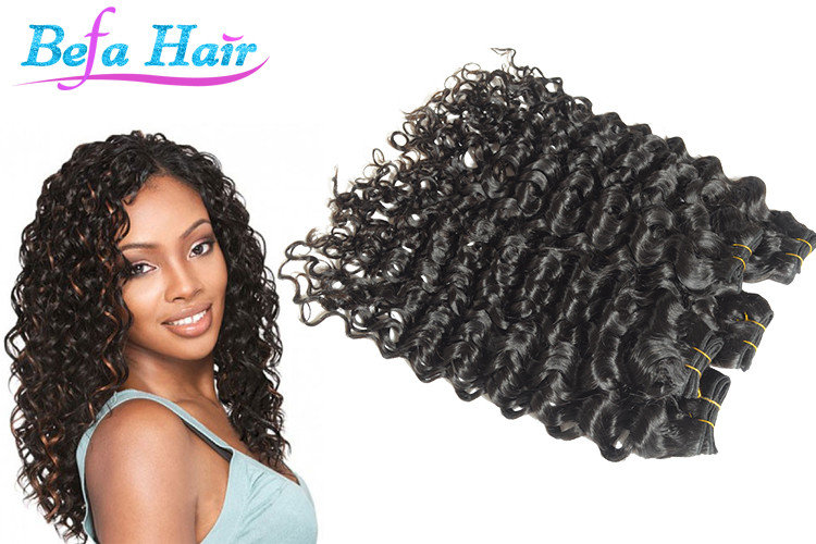 Italian Curl 14" 16" 18" Malaysian Hair Weave Bundles For Young Girls