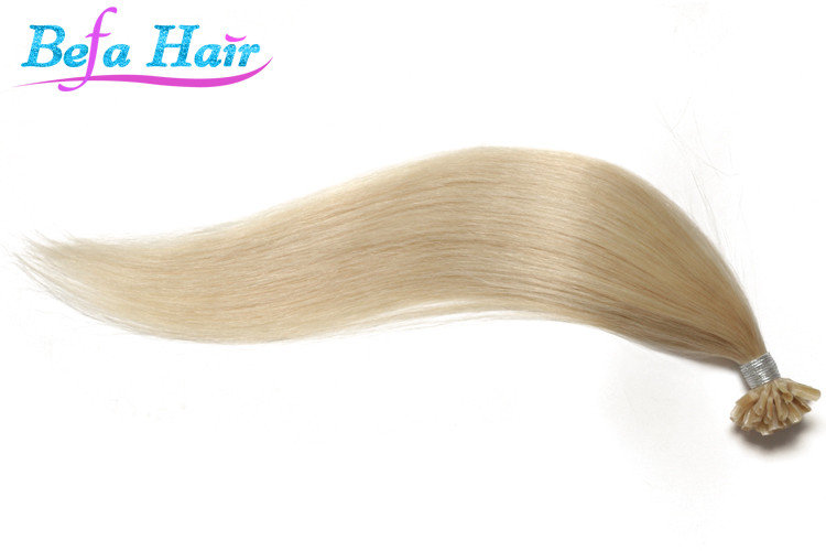 Glam Straight Golden Blonde / Green Tip Hair Extensions 30 Inch For Salon