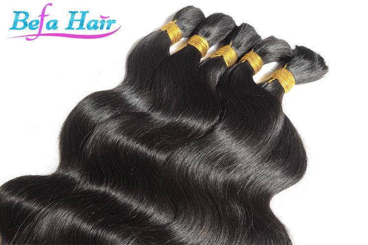 Brazilian Tangle Free 13" 15" 100% Human Hair Bulk Red Violet / Blonde Human Hair Extensions