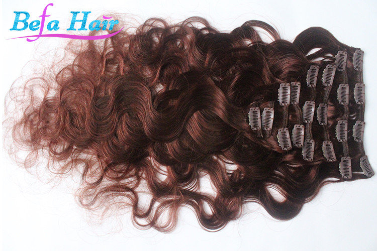 Kirschrot/Burgunder-Körper-Welle Remy-Klipp in der Haar-Erweiterung 30 Zoll für Frauen