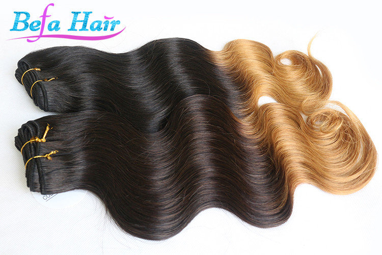 Goddess 30" 32" Tone Color Ombre Remy Hair Extensions For White Girl