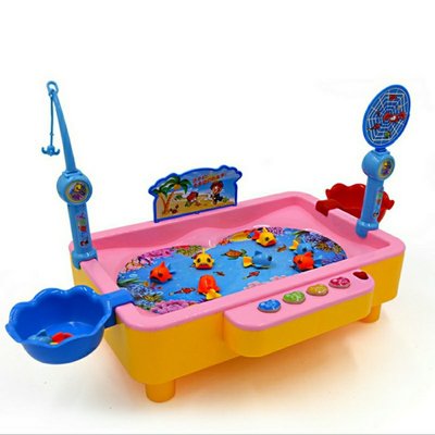 2019 Good quality Fishing Toys Child Music Playing House USB Electronic Fishing Platform Spin Magnetis For chlidren kids supplier